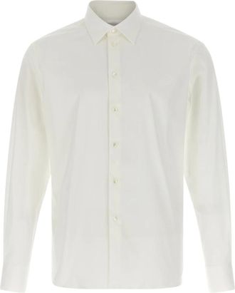 Ferragamo Homme, Chemises, Blanc, Taille: L Chemise Popeline