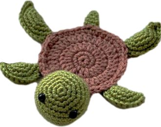 Generic Geh&auml;kelte Schildkr&ouml;ten-Tassenmatte - Tragbare Gewebte Schaf-Untersetzer | Niedliche Isolierte Schildkr&ouml;ten-Tischsets | Weiche Schaf-Tassenmatte F&uuml;r Ca