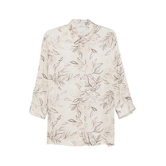 PESERICO Bluse mit Blumenmuster - - Blouses & Shirts - Damen - Beige - XL