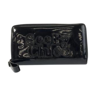 Chlo&eacute; Pre-owned Schwarzes Lackleder Portemonnaie Lang - - Pre-owned - Damen - Schwarzk - ONE SIZE