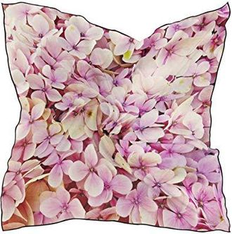 Montoj Écharpe carrée pour femme Motif hortensia
