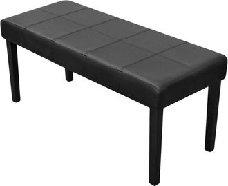 vidaXL Sitzbank Schwarz Hochwertiges Kunstleder - Vidaxl
