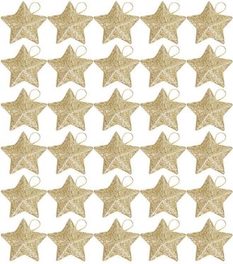 Valiclud 30st Pentagramm-Weihnachtsbaum Weihnachtsbaumspitze Weihnachtskugel Ornamente Festliche Verzierungen Miniatur-sternenverzierungen Christbaumkugeln Kra