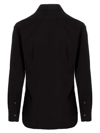 Barba Cotton Poplin Shirt - Black
