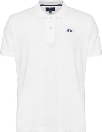 La Martina La Martina Poloshirt BPMP01 PK031 Wei&szlig; Regular Fit