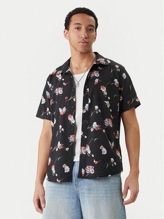 Rvca Hemd Morning Glory AVYWT00490 Schwarz Regular Fit