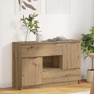 vidaXL vidaXL Buffet Ch&ecirc;ne artisanal 100 x 30 x 65,6 Bois ding&eacute;nierie