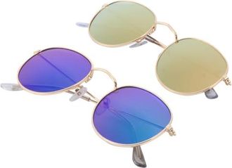 Hemobllo 2 pièces de Soleil Rétro Unisexes à Monture Ronde Design Protection Solaire Polarisée Plage et Activités Outdoor