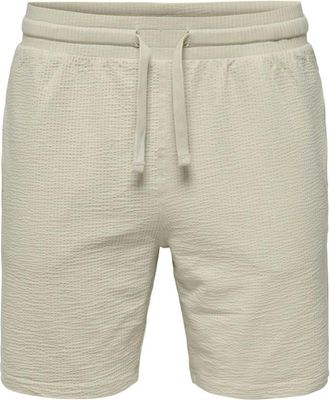 Only & Sons Only & Sons, Homme, Shorts, Beige, Taille: S Shorts Seersucker: Silver Lining Beige