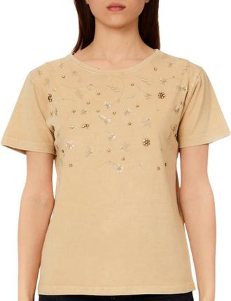 Liu Jo Femme, Tops, Beige, Taille: 42 FR Wa6360.1 T-Shirt