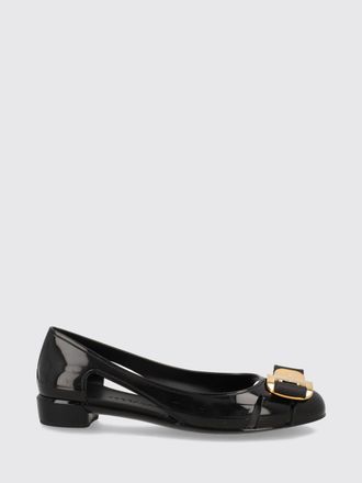 Ferragamo Ballerines New Vara en PVC avec d&eacute;coupes et naud
