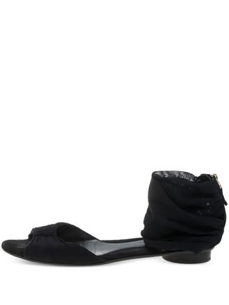 Fendi sandales à détail de noeud - Noir