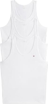 Tommy Hilfiger Débardeurs Lot de 3 Homme Col Ras-du-Cou, Blanc (White/White/White), XS