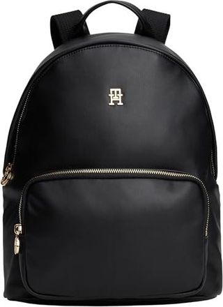 Tommy Hilfiger Popette Soft Dome Backpack Aw0aw17652, Sac à Dos Femme, Black (Black), Taille Unique