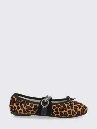 Repetto Ballerines Mary Jane en poulain &agrave; imprim&eacute; animalier avec naud