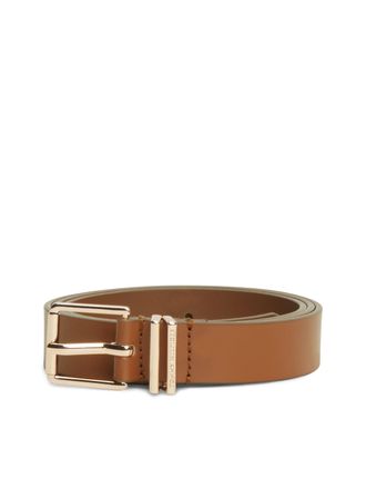 Tommy Hilfiger Lederg&uuml;rtel TOMMY HILFIGER TH SQUARE, Damen, Gr. 100, cognac, Rindsleder, G&uuml;rtel Lederg&uuml;rtel