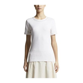 PESERICO Femme, Tops, Beige, Taille: 38 FR T-shirt en jersey stretch micro-côtelé