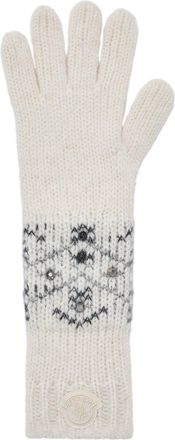 Moncler Gants en laine et alpaga à cristaux brodés