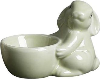 Generic Coquetiers en porcelaine | Porte-oeuf en c&eacute;ramique en forme de lapin | Coquetier mignon et simple pour gadgets de cuisine, d&eacute;coration dint&eacute;rieur, uste