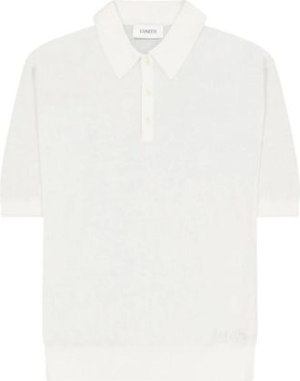 Laneus Homme, Tops, Blanc, Taille: L Polo en Lyocell