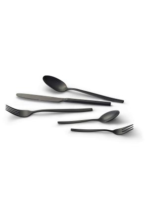 Echtwerk Besteckset Tavira, Schwarz, Metall, 30-teilig, lebensmittelecht, Essen & Trinken, Besteck, Besteck-Sets