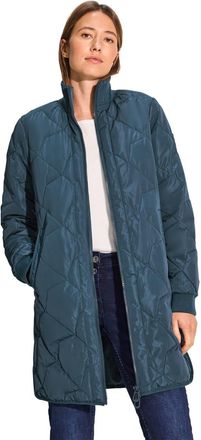 Cecil Damen B101021 Langer Blouson, Dull Teal Blue, XXL