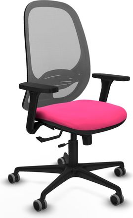 Piqueras y Crespo B&uuml;rostuhl in Rosa mit 3D-Armlehnen, h&ouml;henverstellbare Lendenwirbelst&uuml;tze, ausgestattet mit Syncro/Traslack und Schneideschaum, mit Rollen von 65 mm, P