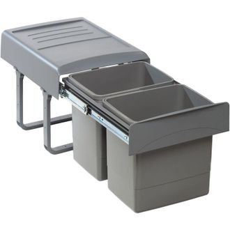 Victory mega Einbau-Abfallsammler - Orion grey, 2 x 15 Liter, Vollauszug
