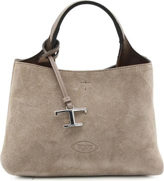 Tod's Tods Hobo Bags - Mocha Suede Tote - Gr. unisize - in Beige - f&uuml;r Damen