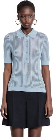 Chloé Fitted Polo Shirt in Wool Knit
