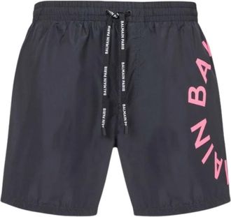 Balmain Homme, Maillots de bain, Noir, Taille: L Short de bain &agrave; logo