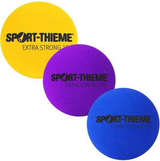 Sport-Thieme Weichschaumball Extra Strong | Sprungverhalten sehr gut | Verschiedene Größen | Reißfest | Zufällige Farbauswahl | Offenporiger Schaumstoff