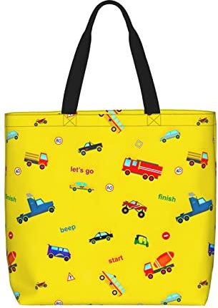Generic Sac De Courses Voiture Color&eacute;e Sac Cabas Pliable Avec Poign&eacute;es Sacs &Agrave; Main, Pour Femmes, &Eacute;cole, Voyage, Tous Les Jours