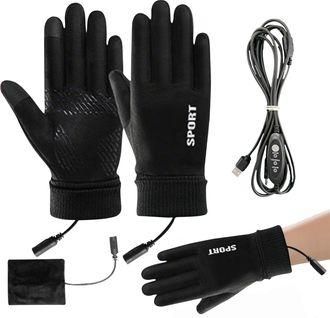 Generico Beheizte Handschuhe f&uuml;r M&auml;nner, wasserdicht, winddicht, f&uuml;r die H&auml;nde, mit USB-Heizung, f&uuml;r Damen, zum Reiten, Skifahren, Wandern, Arbeit, Outdoor, ka