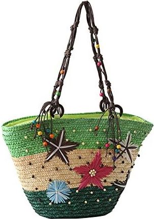 Generic Sac &agrave; main tiss&eacute; de perles, mode d&eacute;t&eacute; d&eacute;contract&eacute;e, Simple et &eacute;l&eacute;gant, sacs &agrave; main tiss&eacute;s brod&eacute;s &agrave; la main pour les voyages et les vacances (vert)