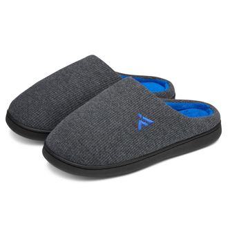 Mishansha Winter Hausschuhe Herren Weiche Damen Bequeme Memory Pantoffeln Dunkelgrau Gr.49