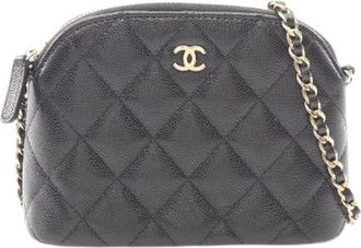 Chanel Pre-owned Sac bandouli&egrave;re intemporel classique en cuir de veau grain&eacute; - Femme - Pre-owned - Noir - Taille: ONE Size