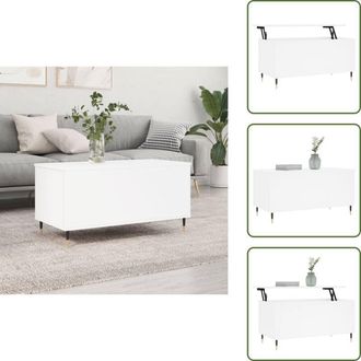 vidaXL Vidaxl - Couchtisch Wei&szlig; 90x44,5x45 cm Holzwerkstoff - Eleganter Couchtisch - Wohnzimmerstil - Holzwerkstoff M&ouml;bel - Wei&szlig;er Couchtisch