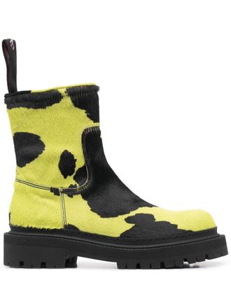 Camperlab Stiefel mit Pelzbesatz - Gelb
