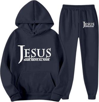 Generico Jesus Loves You Surv&ecirc;tement pour homme avec capuche pour homme, surdimensionn&eacute;, pull de sport de loisirs, manches longues, pour lentra&icirc;nement, streetw