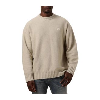 Calvin Klein Boucle Boxy Pullover - - Knitwear - Herren - Beige - XL