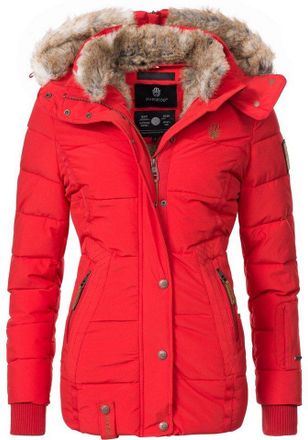 Marikoo Winterjacke Nekoo stylische Damen Steppjacke mit gro&szlig;er Kapuze