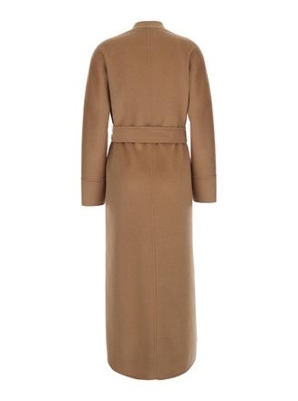 Max Mara Womens Coat Nodo Beige Wool