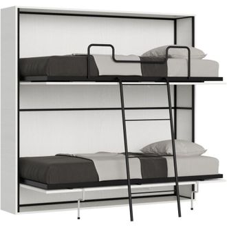 Itamoby Lit double horizontal Kando en Fr&ecirc;ne Blanc