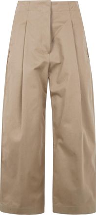 STUDIO NICHOLSON Dordoni Deep Pleat Volume Ankle Crop Trousers