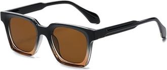 Generic Lunettes de soleil vacances monture carr&eacute;e tendance UV400 hommes et femmes lunettes de soleil quotidiennes personnalis&eacute;es(Brown)