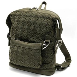 Bottega Veneta unisex, Pre-owned, Vert, Taille: ONE Size Sac &agrave; dos en nylon Pre-owned