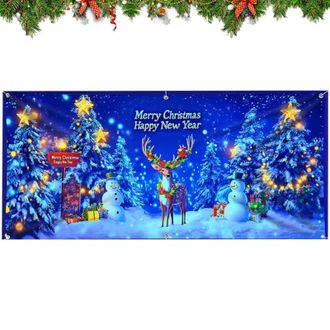 Generico Weihnachtsdekoration f&uuml;r Garagentor, gro&szlig;e LED-Dekoration f&uuml;r den Au&szlig;enbereich, wasserdicht, dekoratives Banner f&uuml;r Garagentor, Dekoration f&uuml;r Weihnac