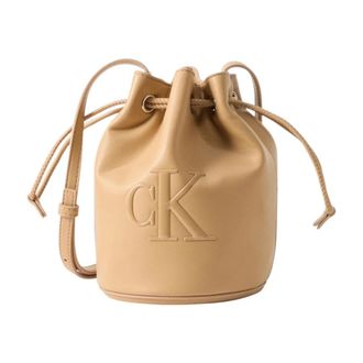 Calvin Klein Bold Small Bucket Bag - - Bags - Damen - Beige - ONE SIZE