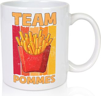 Generic Team Pommes | Pommes Frites | Pommes Liebhaber - Tasse Weiss - Kaffeetasse/Geschenk/Familie